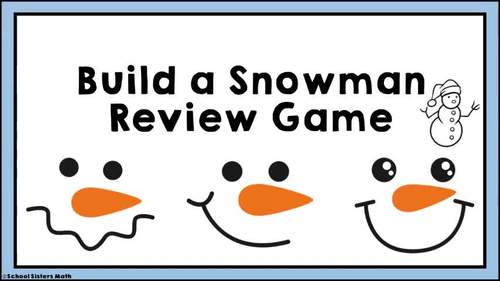 Editable Winter Snowman PowerPoint Class Activity by School Sisters Math