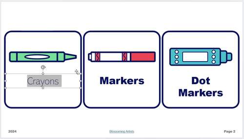 Editable Art Supplies Labels for Classroom Organization Color - BUNDLE