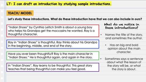 Baby Literary Essay Unit - PPT Lessons - Bend 1 - Session 1-6 | TPT
