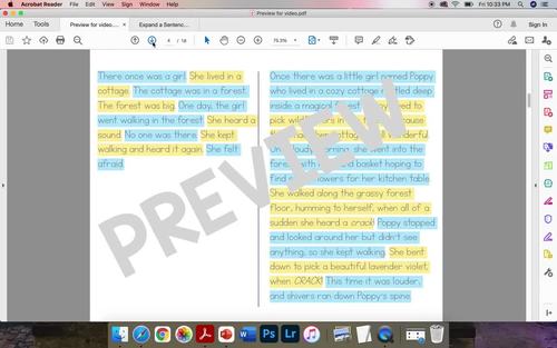 Expand-A-Sentence Activity to Help with Adding Details to Writing!