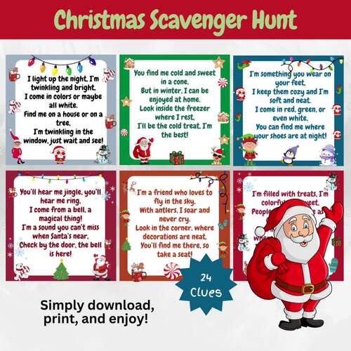 Christmas Scavenger Hunt Printable for Kids – Fun & Festive Holiday ...