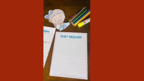Ruby Bridges Writing Craft Research Craftivity Black History Month Activity