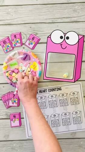 Counting 1 - 10 Activity - Valentine Candy Hearts | TPT