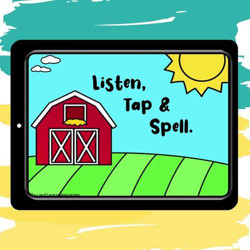 CVC Words Blends Short a Listen Tap and Spell CVC with audio Boom Cards