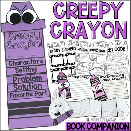 Creepy Crayon Crafts and Book Companion for Fall Reading and Writing ...