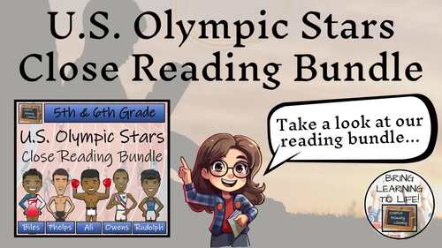 U.S. Olympic Stars Close Reading Comprehension Bundle | 5th-6th Grade