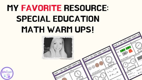 Life Skills Math Warm Ups Worksheets Special Education Morning Work ...
