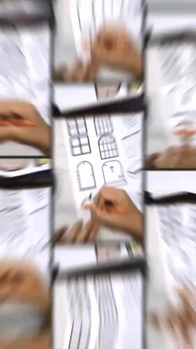 Halloween Haunted House Craft | Fall Cut & Paste Activity (Color + B/W)