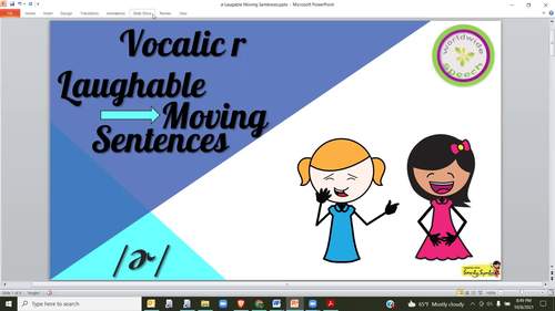 Vocalic R Laughable Moving Sentences "ire"; Articulation, ELA, Phonics