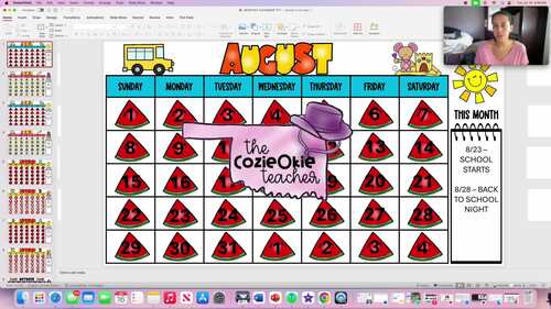 customizable digital calendar / morning meeting / powerpoint / google ...