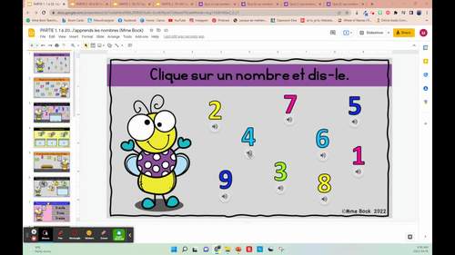 BUNDLE: J'apprends les nombres français Google Slides™ + 4 quizzes by ...