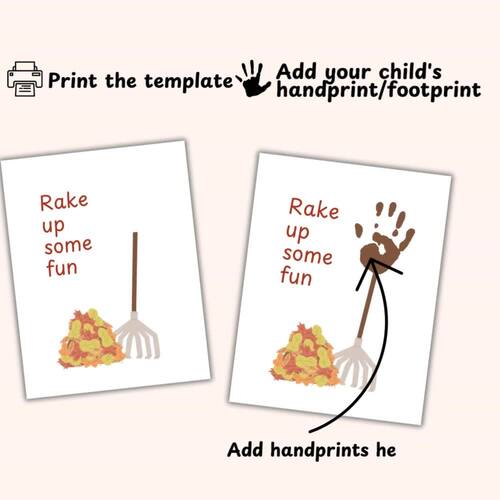 Fall Handprint Craft Template | Fall Activities | Preschool Fall Craft Kids