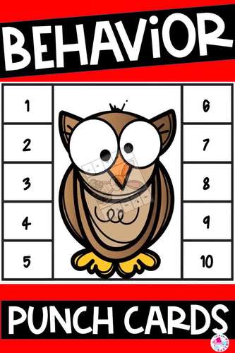 BEHAVIOR REWARD PUNCH CARDS - WOODLAND ANIMALS by Primary Piglets