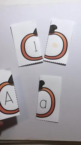 Letter and Number match- fall by Erin Lee- Author | TPT
