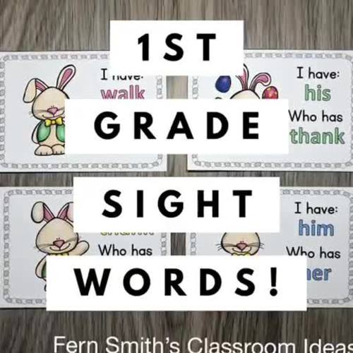 1st Grade Sight Words I Have Who Has Card Game by Fern Smith's ...