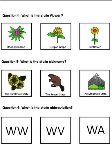 West Virginia Quiz and Pre/Post Assessment 50 States, Special Education