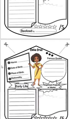 Hispanic Heritage Month Research Project Biography Posters | TPT