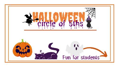 Halloween Circle of 5ths Worksheets (Major & minor), intermediate music ...