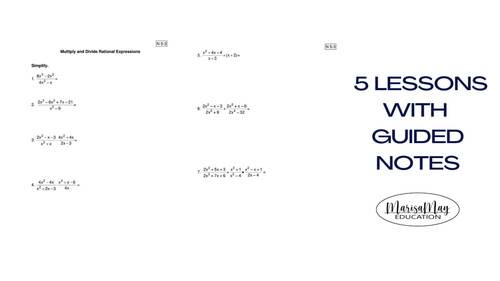 Rational Expressions Notes & Wks Bundle - 5 lessons by Marisa May Education