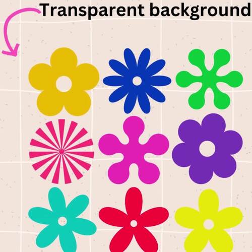 9 Flowers Bundle Clip Art for TPT Commercial Use JPG PNG Transparent ...