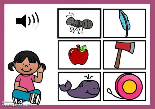 Letter Sound Correspondence Boom Cards Beginning Sound Recognition ...