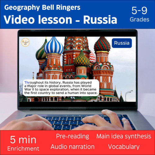 Geography bell ringer video (4 min) - Russia - Middle school | TPT