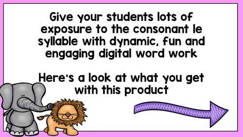 Phonics Foundations Level 2 Unit 17 Digital Word Work / Consonant -le ...