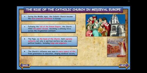 The Middle Ages Role Of Catholic Church. Medieval Europe .L37. The Pope ...