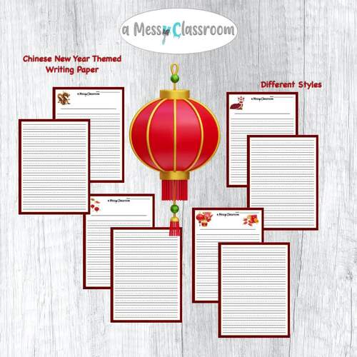 Chinese New Year Themed Printables: Writing Papers and Coloring Pages