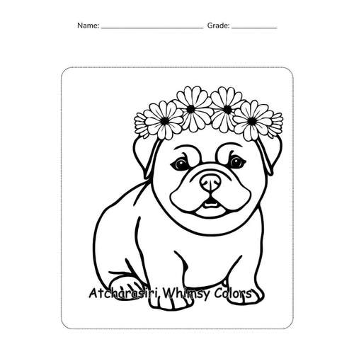 Summer Puppy Coloring Pages – 20 Fun Designs for Kids! | TPT
