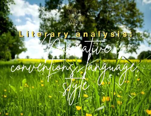 ATAR literary analysis: Narrative conventions, language, style | TPT