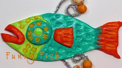 Funky Fish Clay Art Project Video & PDF with Detailed Instructions