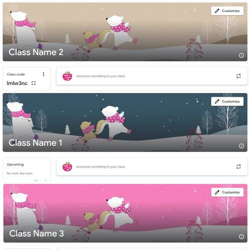 Winter ANIMATED Google Classroom Header Banners - 3 version included