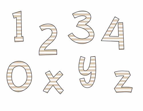 Printable Boho Lined Bulletin Board Alphabet Letter, Wall Display Letters