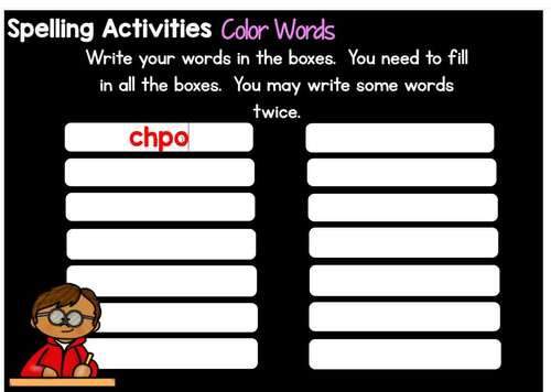 Spelling Activities for Any List - Boom Cards | TPT