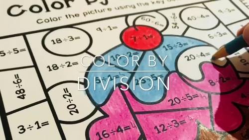 Color By Division Worksheets 3rd Grade Division Morning Work Homework ...
