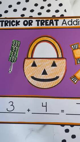 Halloween Addition Math Craft by The Teaching Diva Corner | TPT