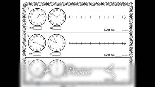 3rd Grade Elapsed Time Differentiated Worksheets by Learning with Leyna