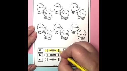 Teen Number Coloring Worksheets Winter Ten Frames Tally Marks Addition