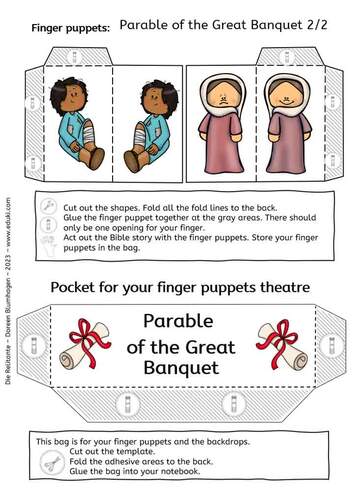 Parable of the Great Banquet - Bible Story - Finger Puppets by Die ...