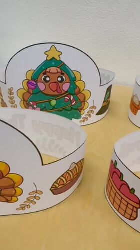 Thanksgiving Hats & Crowns Craft – Cut, Color, and Wear! by HAPPYLEARN