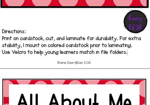 All About Me/5 Senses Theme by Easy ECSE | TPT