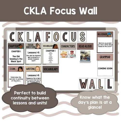 CKLA Grade 4 Unit 8 Treasure Island Focus Wall: I Can Statements, Bell ...