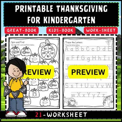 Printable Thanksgiving Worksheets For Kids by LIB Anatomy school
