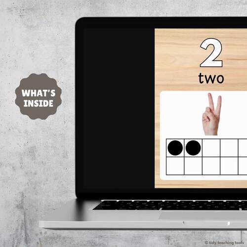 Number Posters 0 to 20 with Ten Frames and Hands | Natural Wood | TPT