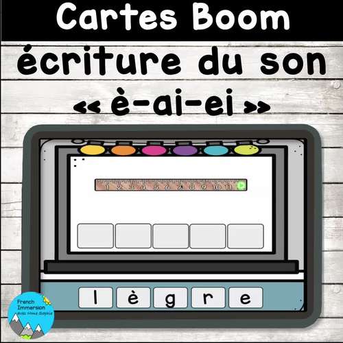 French phonics écriture avec le son composé "è-ai-ei" sur Boom | TPT