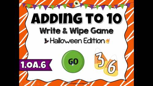 Adding to 10 Halloween Powerpoint Game by Teacher Gameroom | TPT