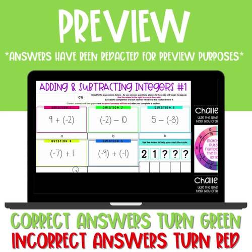 Adding and Subtracting Integers Middle School Math Bundle by Hello Algebra