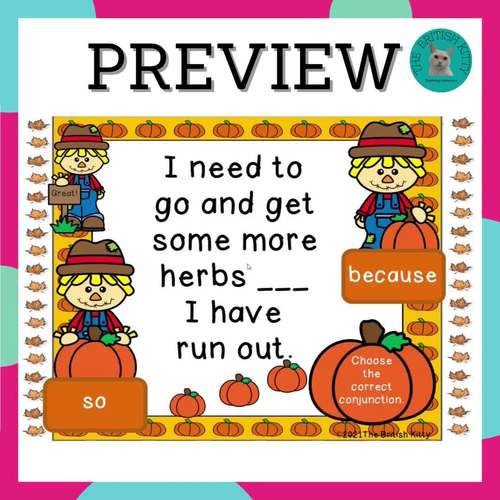 Fall Kids Grammar Bundle 2nd and 3rd Grade Boom Cards™ by The British Kitty