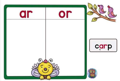 BEFORE AFTER SPRING BREAK ACTIVITIES PHONICS GAME BOSSY R SORT AR OR ...